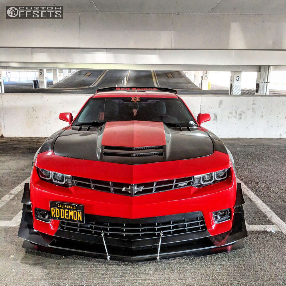 2015 Chevrolet Camaro with 20x10 23 MRR M228 and 285/35R20 BFGoodrich G ...