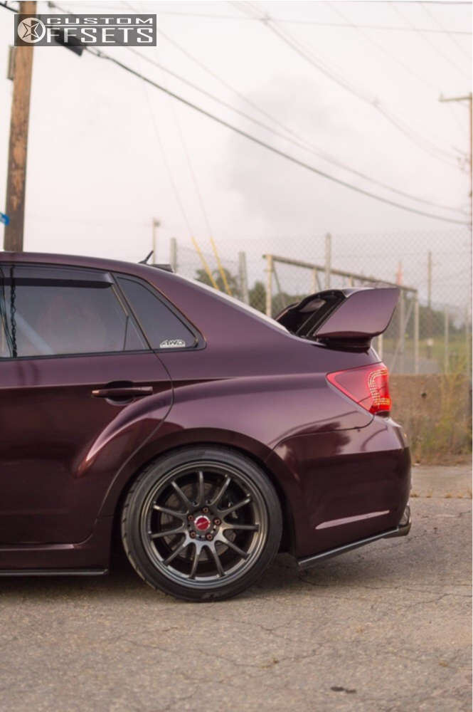 2013 Subaru Impreza with 18x9.5 38 Work Emotion 11r and 255/35R18 Nitto Nt05r and Coilovers ...