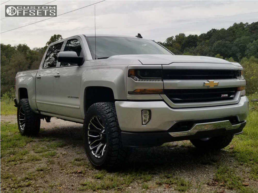 2018 Chevrolet Silverado 1500 with 20x10 -18 Fuel Warrior and 305/55R20 ...
