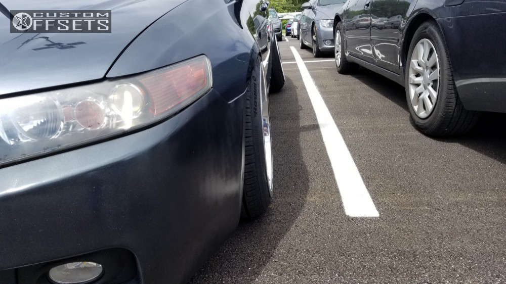 2004 Acura TSX with 18x9.5 15 SSR Vienna Dish and 225/40R18 Barum Bravuris 3 and Coilovers ...