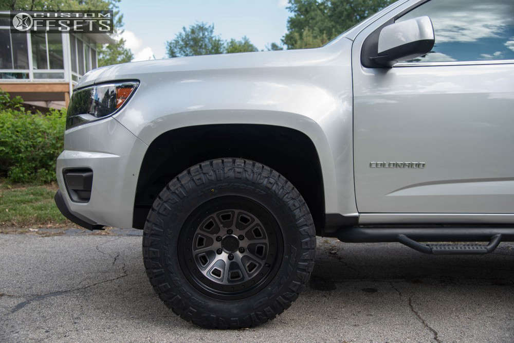 2016 Chevrolet Colorado with 17x9 -6 Mayhem Flat Iron and 265/70R17 ...