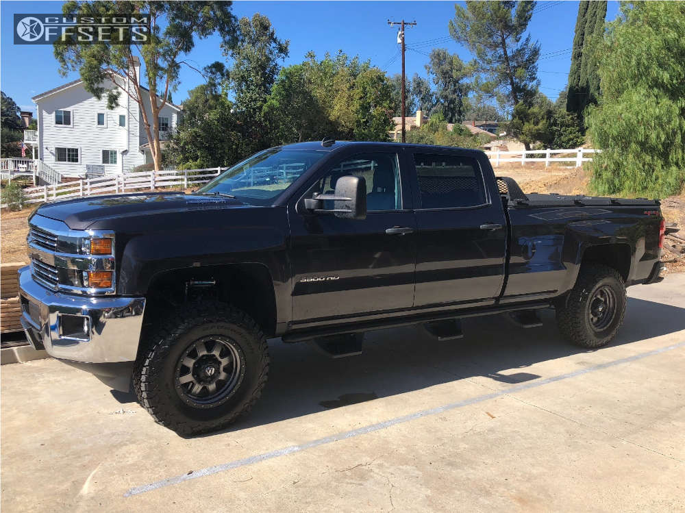 2015 Chevrolet Silverado 3500 HD with 18x9 20 Fuel Trophy and 35/12.5R18 BFGoodrich All Terrain ...