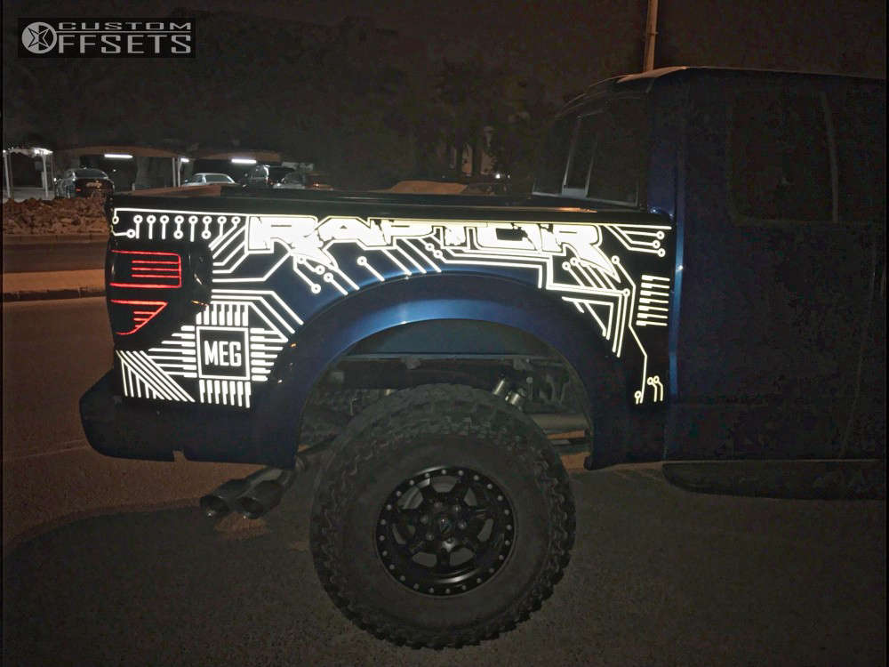 2014 Ford Raptor with 17x8.5 7 Fuel Jm2 and 37/12.5R17 Mickey Thompson ...