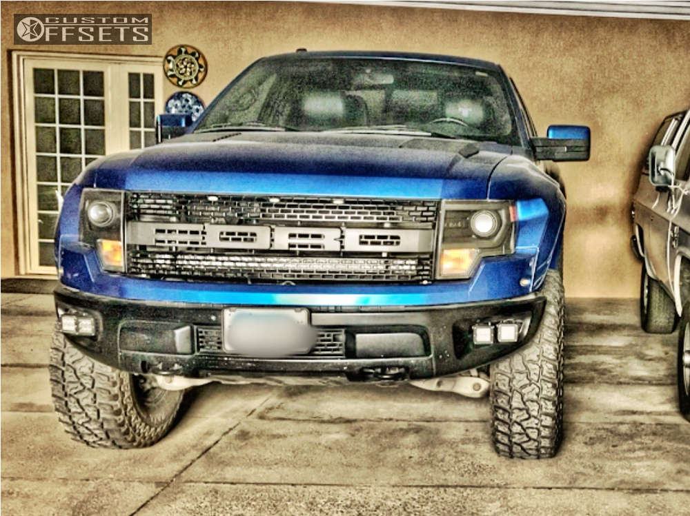 2014 Ford Raptor with 17x8.5 7 Fuel Jm2 and 37/12.5R17 Mickey Thompson ...