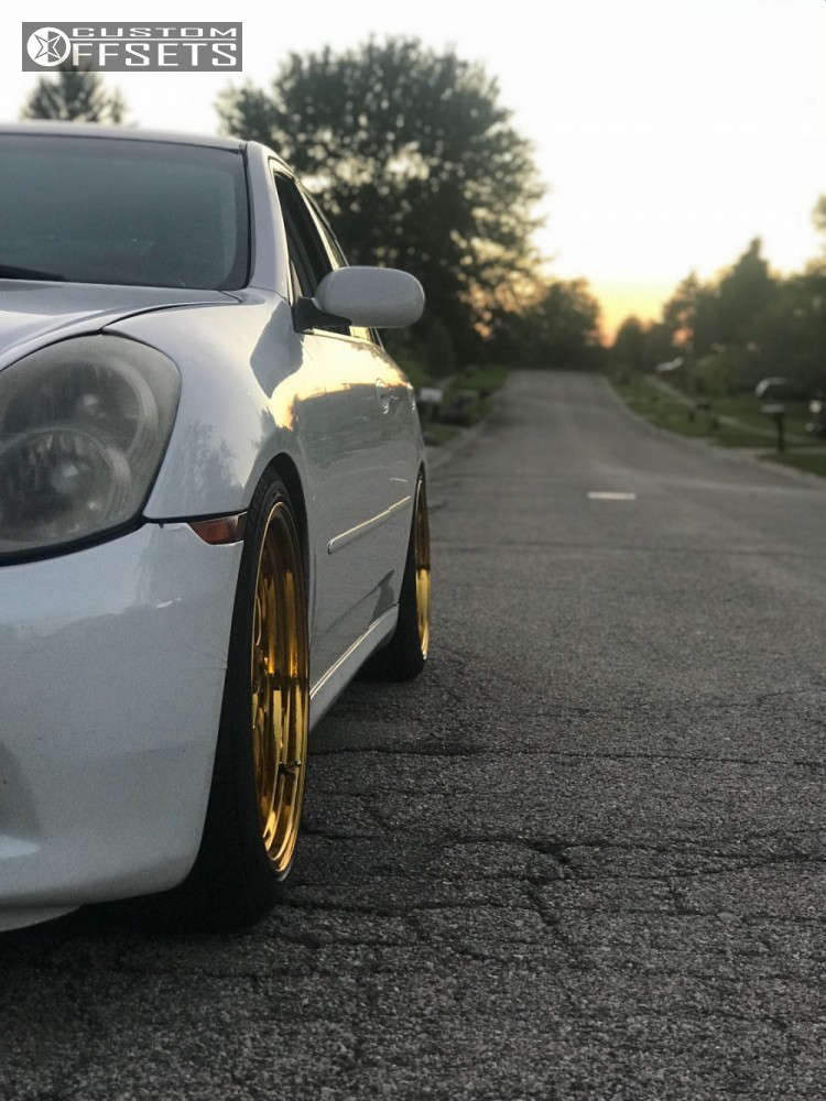 2006 INFINITI G35 with 19x9.5 35 ESR Sr01 and 245/40R19 Ohtsu Fp8000 ...