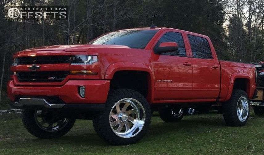 2016 Chevrolet Silverado 1500 with 22x12 -40 American Force Blade SS and 35/12.5R22 Atturo Trail ...