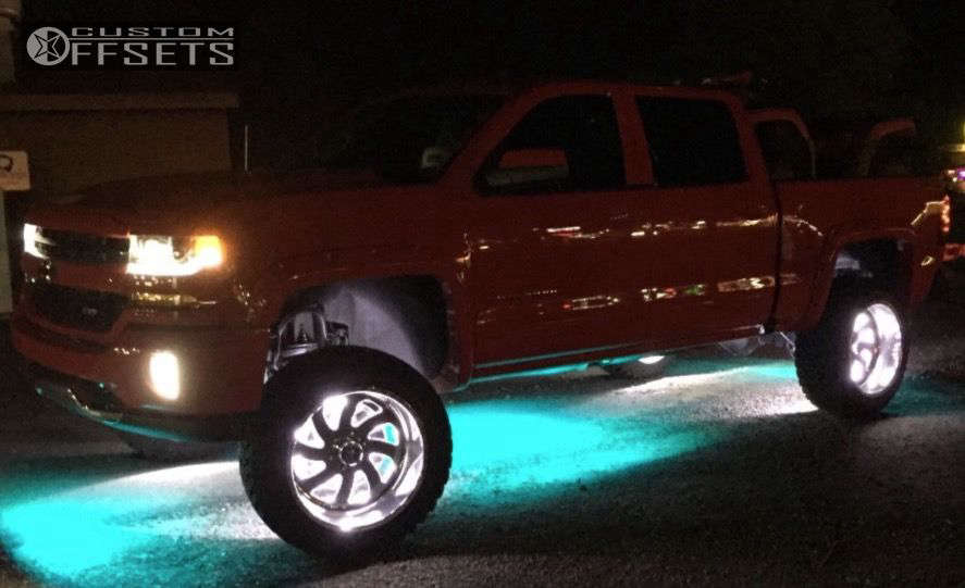 2016 Chevrolet Silverado 1500 with 22x12 -40 American Force Blade SS and 35/12.5R22 Atturo Trail ...
