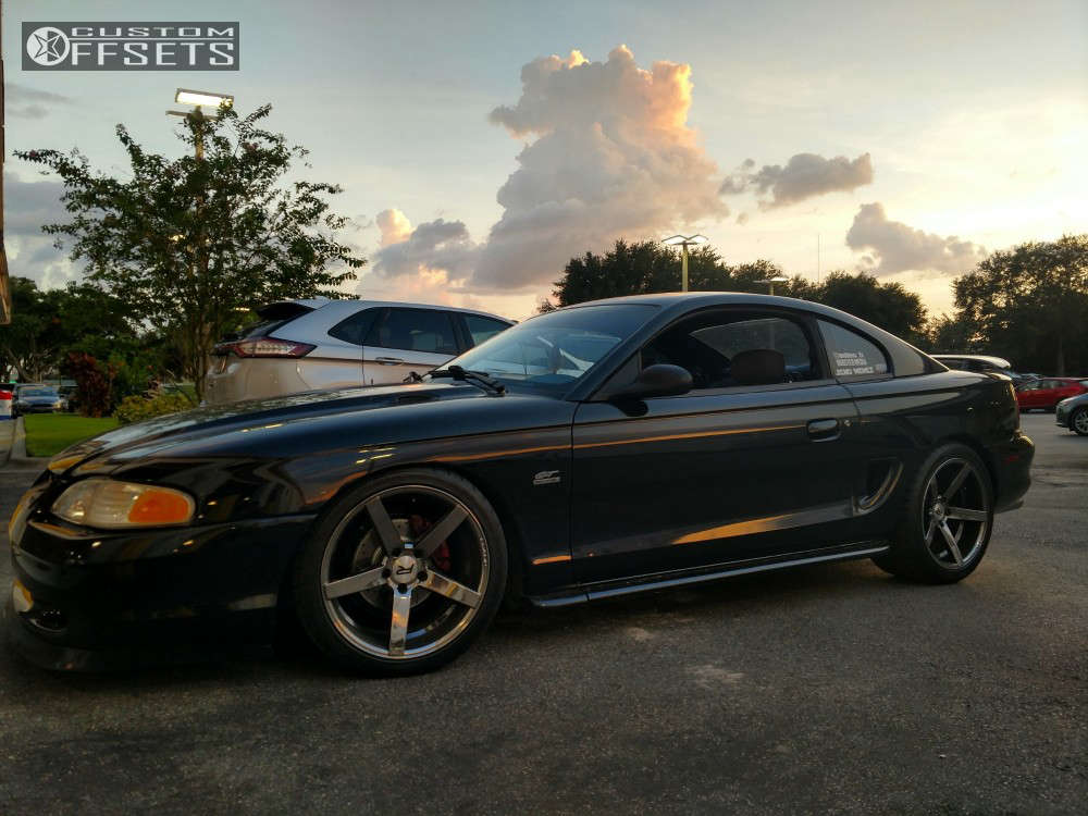 1994 Ford Mustang with 18x9 17 Rovos Durban and 245/40R18 Nitto Nt555 ...