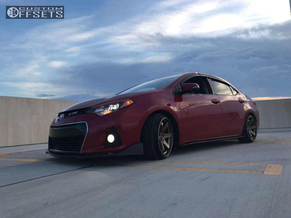 2015 Toyota Corolla with 18x9.5 35 MST Mt01 and 215/35R18 Delinte D7 ...