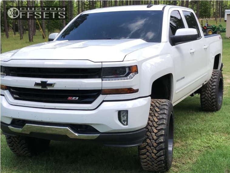 2016 Chevrolet Silverado 1500 with 22x12 -44 Fuel Cleaver and 35/12.5R22 Toyo Tires Open Country ...