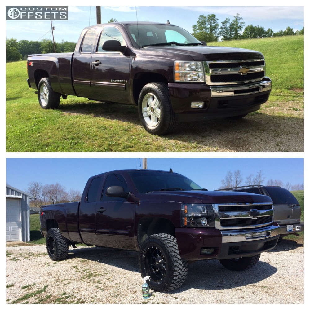 2009 Chevrolet Silverado 1500 with 18x10 -24 Moto Metal Mo970 and 33/12 ...