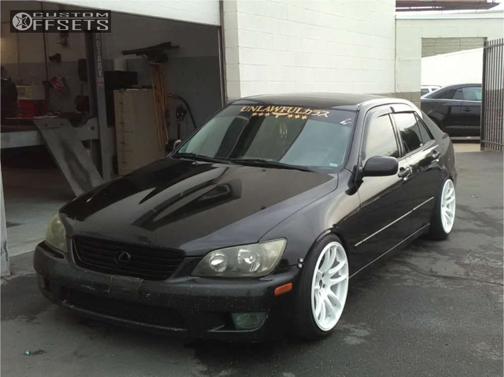 2001 Lexus IS300 with 18x10 30 JNC 030 and 225/40R18 Bridgestone ...