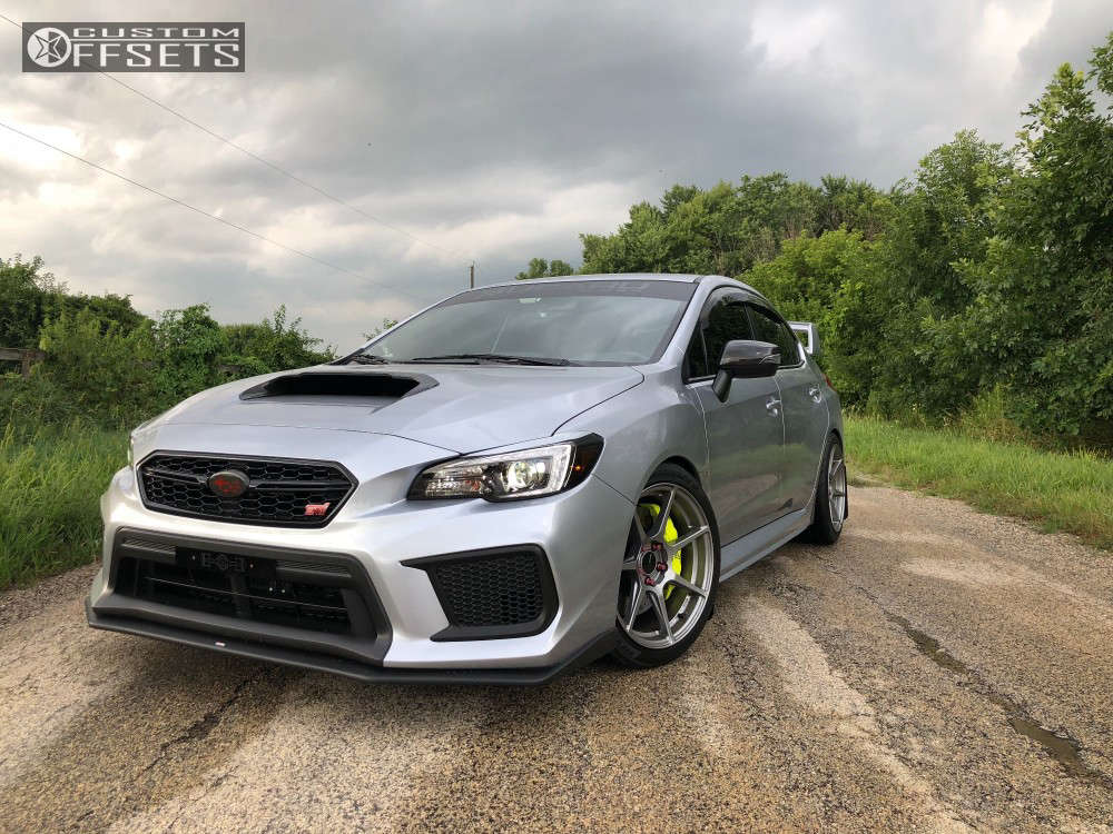 2018 Subaru WRX STI with 18x9.5 38 Enkei Tfr and 265/35R18 Nitto Nt05 ...