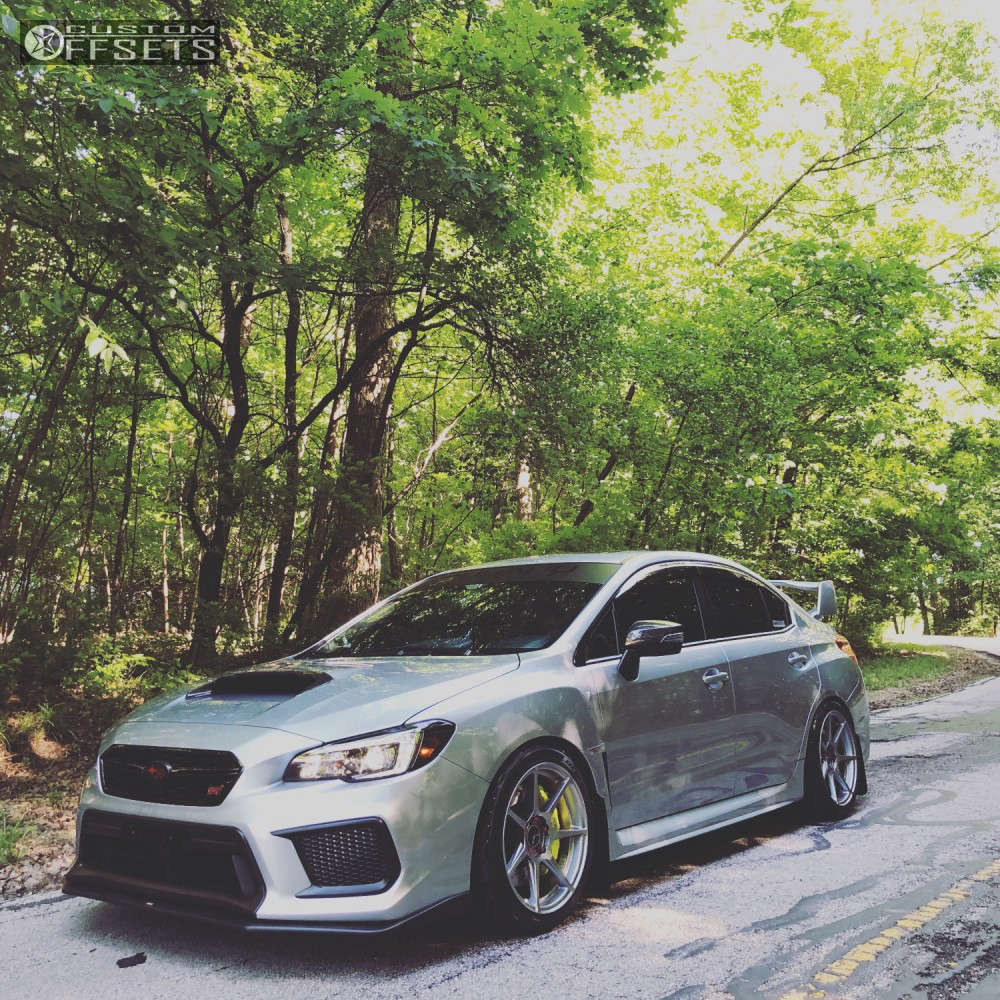 2018 Subaru WRX STI with 18x9.5 38 Enkei Tfr and 265/35R18 Nitto Nt05 ...