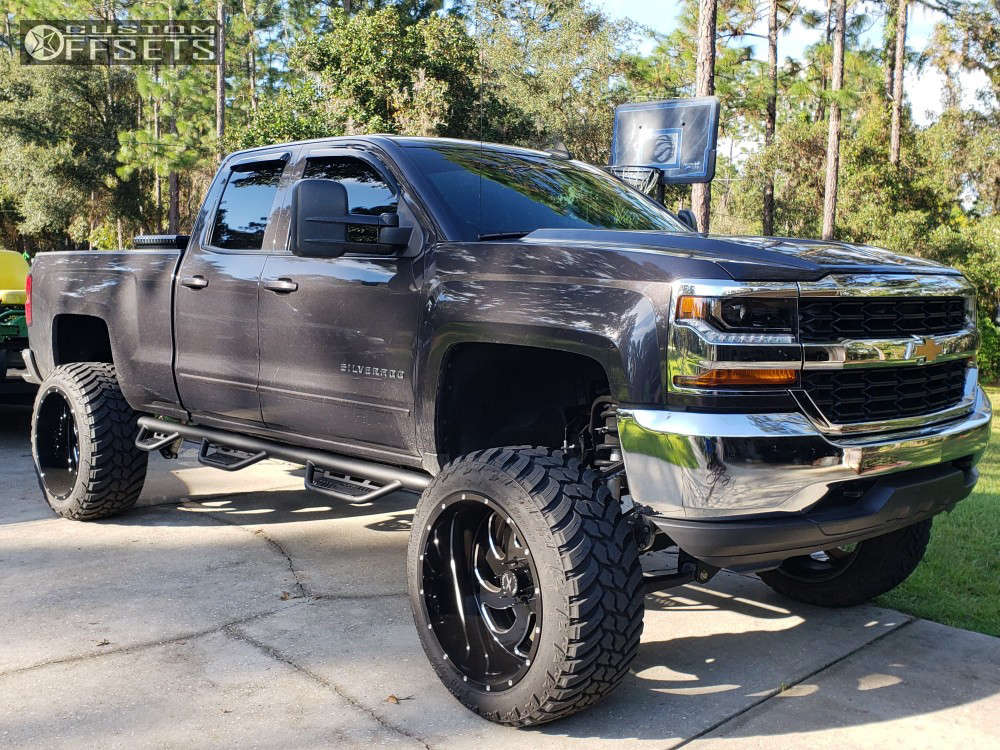 2016 Chevrolet Silverado 1500 with 24x14 -76 Xtreme Force Xf1 and 37/13 ...
