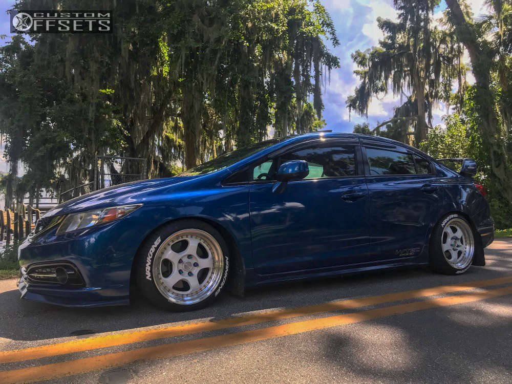 2013 Honda Civic with 17x8.5 30 ESR Sr06 and 215/40R17 Nankang NS-25 ...