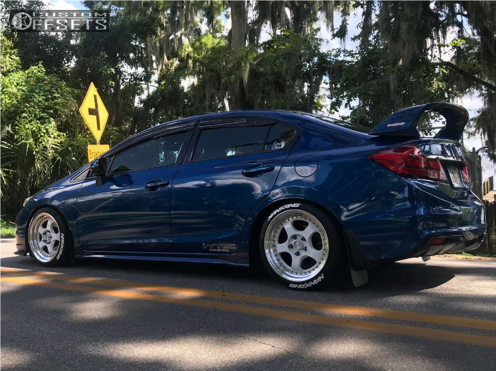 2013 Honda Civic with 17x8.5 30 ESR Sr06 and 215/40R17 Nankang NS-25 ...