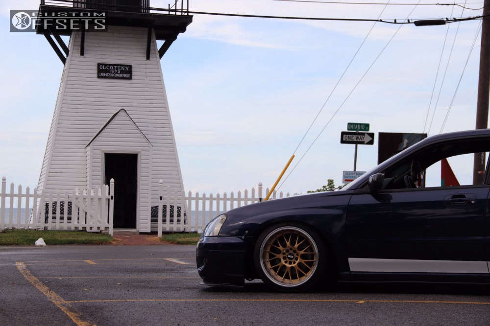 2005 Subaru Impreza with 17x9 20 STR 514 and 205/40R17 Delinte D7 ...