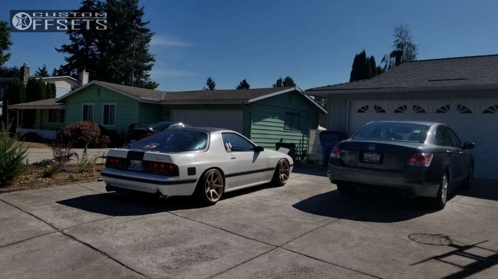 1986 Mazda RX-7 with 17x9.5 15 MB Battles and 215/40R17 Nankang NS-20 ...