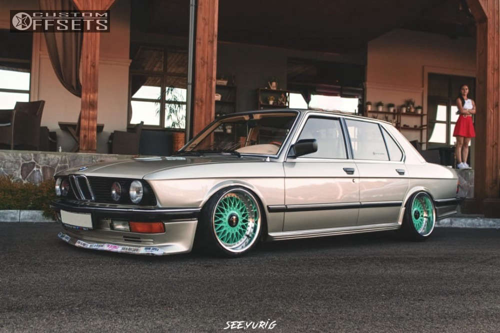 1986 BMW 5 Series with 17x10 -1 BBS Rc090 and 205/40R17 Achilles Atr ...
