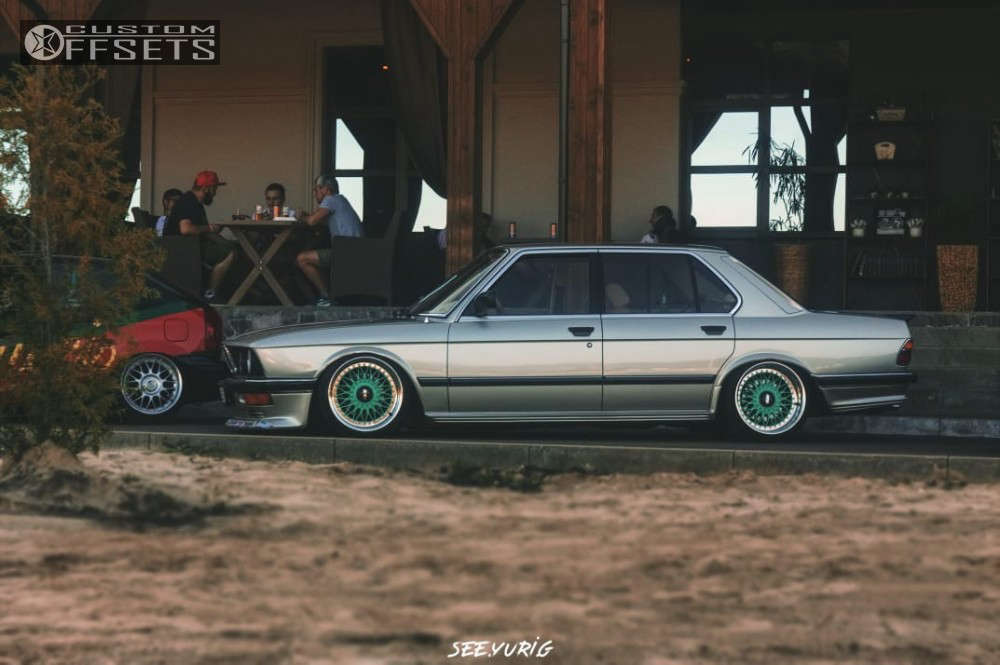 1986 BMW 5 Series with 17x10 -1 BBS Rc090 and 205/40R17 Achilles Atr ...