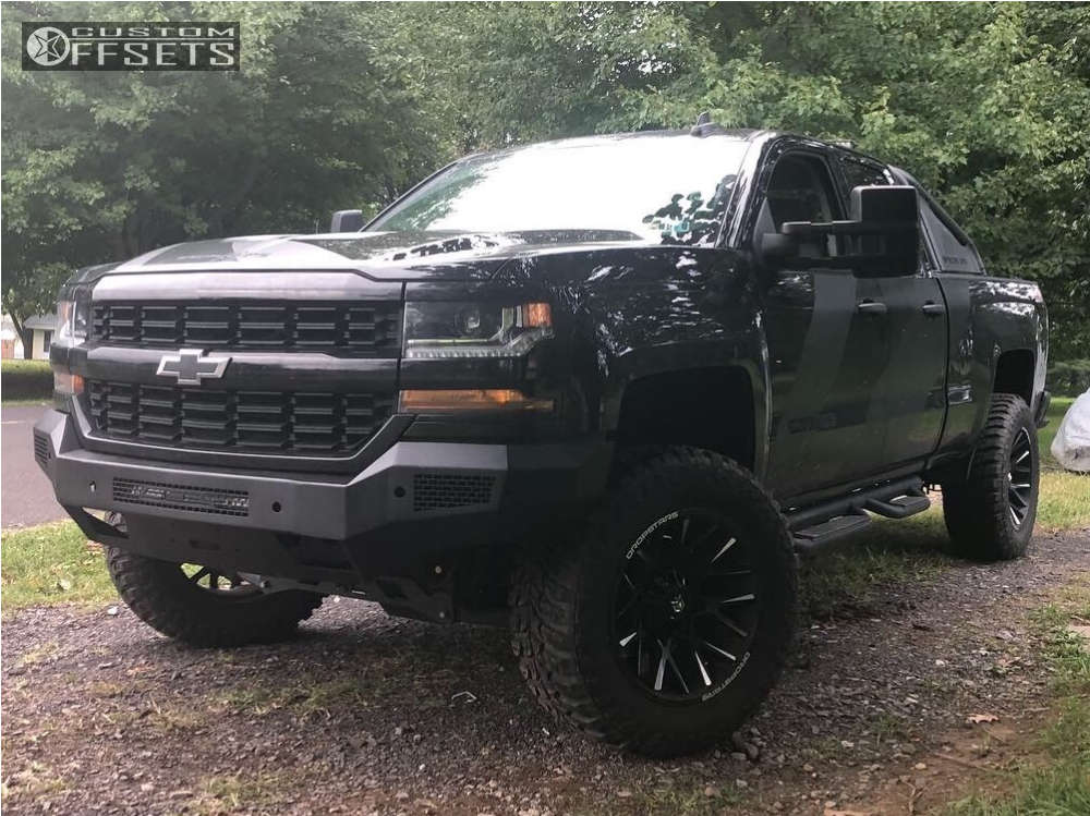 2017 Chevrolet Silverado 1500 with 20x10 -25 Dropstars 654bm and 35/12 ...