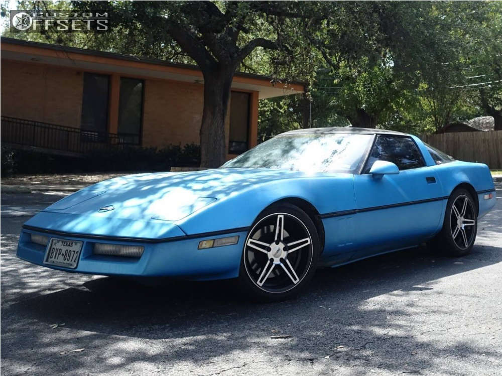 1990 Chevrolet Corvette with 18x9 50 Cray Brickyard and 275/35R18 Nitto ...