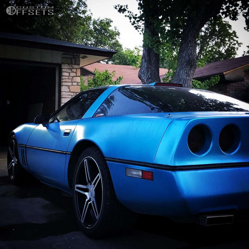 1990 Chevrolet Corvette with 18x9 50 Cray Brickyard and 275/35R18 Nitto ...