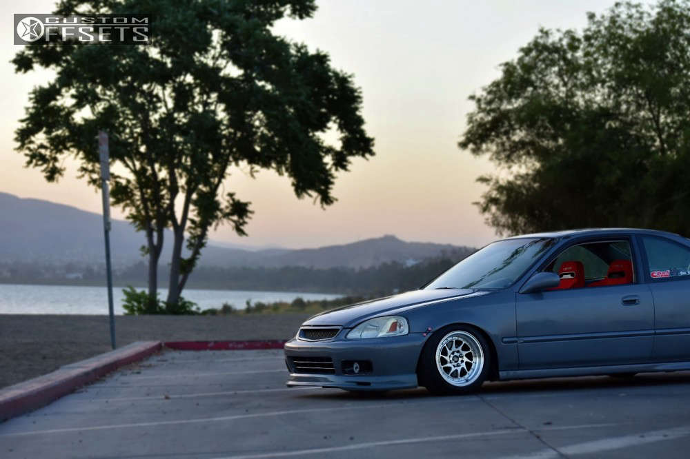 2000 Honda Civic with 15x8 20 MST Mt28 and 195/50R15 Yokohama S Drive ...