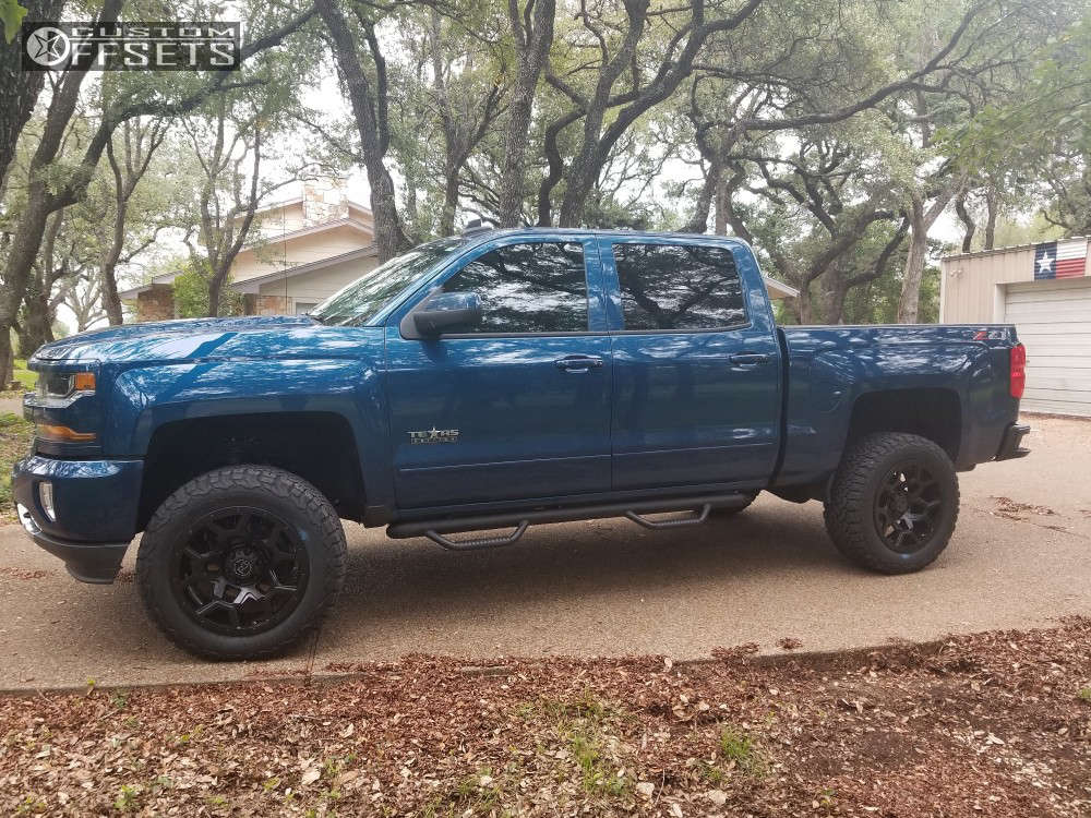 2018 Chevrolet Silverado 1500 with 20x9.5 -18 Black Rhino Overland and ...