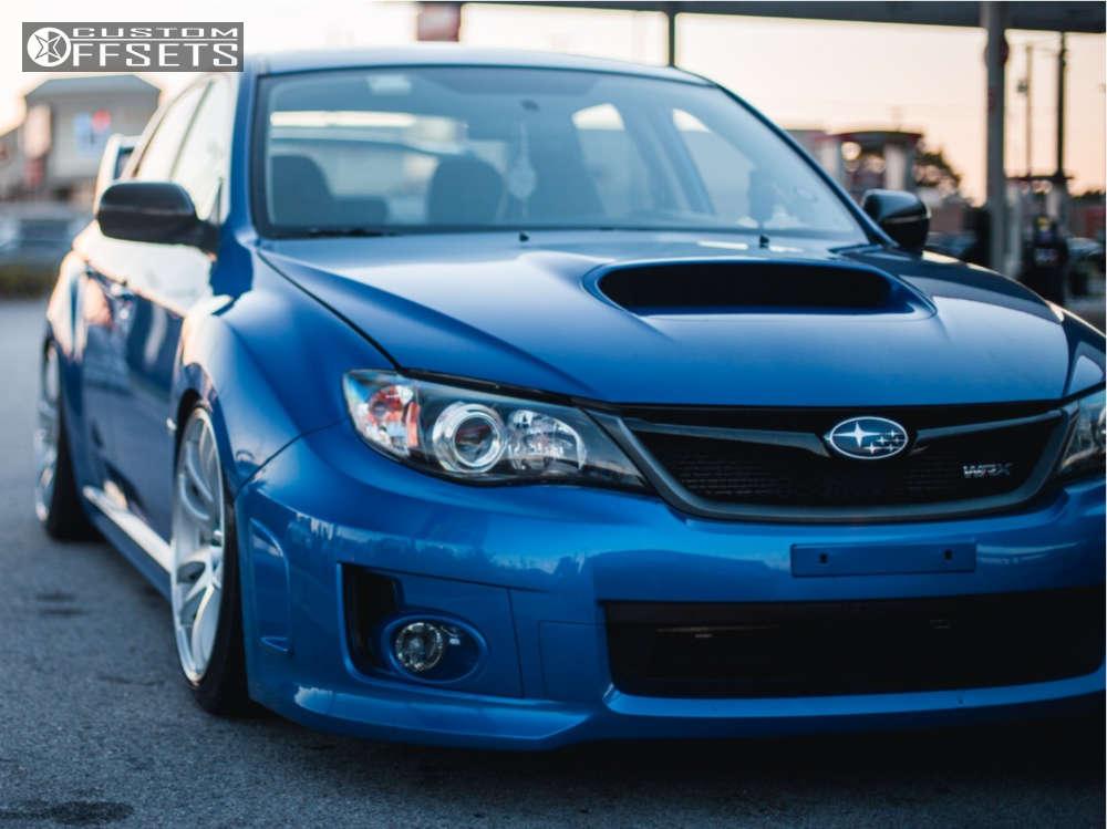 2011 Subaru WRX with 18x9.5 35 ESR Sr08 and 255/40R18 Bridgestone ...