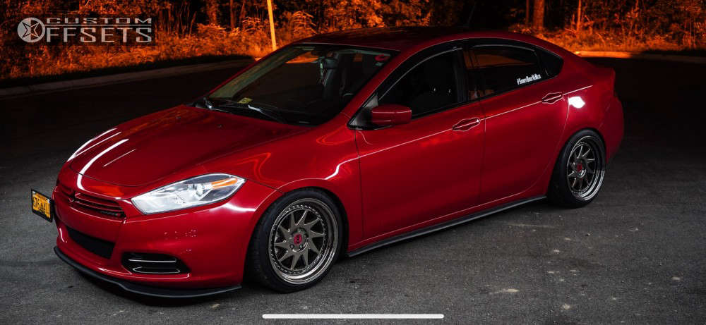 2013 Dodge Dart with 18x9.5 35 ESR Sr09 and 225/40R18 Nitto Neo Gen and ...