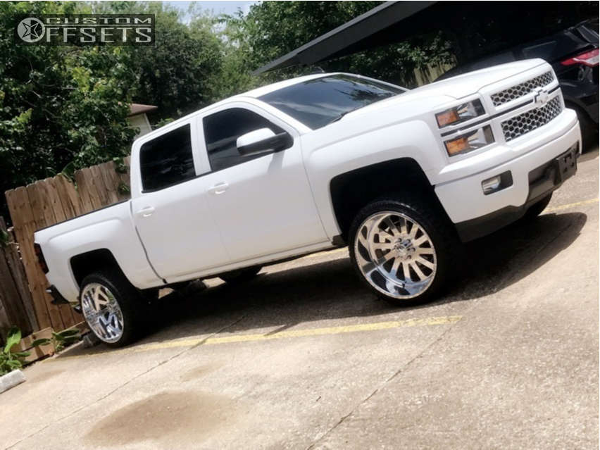 2015 Chevrolet Silverado 1500 with 24x12 -40 American Force Spade Ss ...