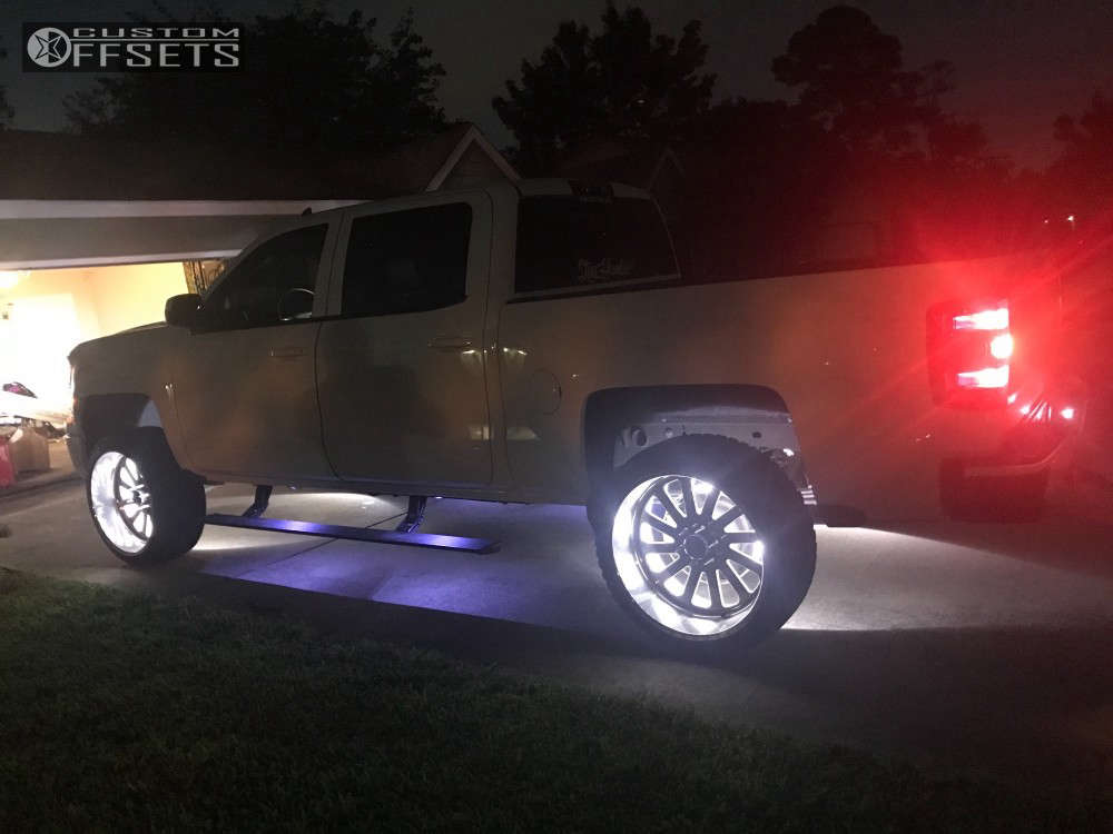2015 Chevrolet Silverado 1500 with 24x12 -40 American Force Spade Ss ...