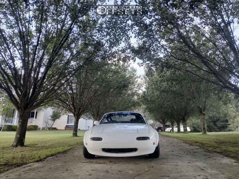 1990 Mazda Miata with 15x9 0 Rota Kyusha and 195/50R15 Hankook Ventus ...