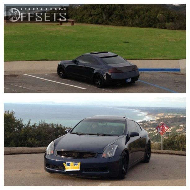 2004 INFINITI G35 with 19x9.5 12 Varrstoen TE37 Reps and 245/30R19 ...