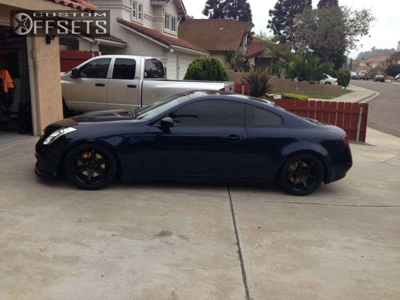 2004 INFINITI G35 with 19x9.5 12 Varrstoen TE37 Reps and 245/30R19 ...