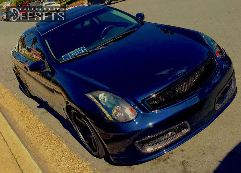 2004 INFINITI G35 with 19x9.5 12 Varrstoen TE37 Reps and 245/30R19 ...
