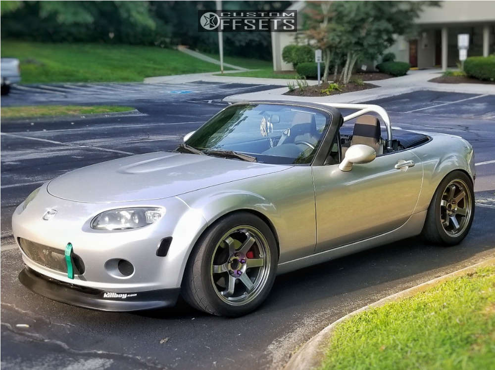 2006 Mazda MX-5 Miata with 17x9 42 Rota Grid and 255/40R17 Hankook ...