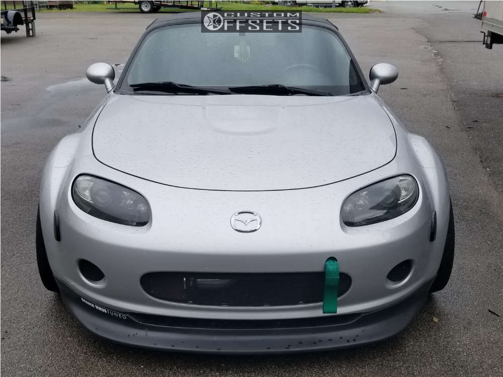 2006 Mazda MX-5 Miata with 17x9 42 Rota Grid and 255/40R17 Hankook ...