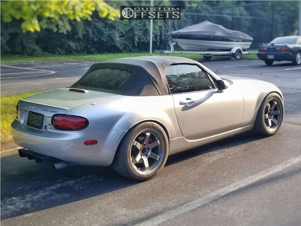 2006 Mazda MX-5 Miata with 17x9 42 Rota Grid and 255/40R17 Hankook ...