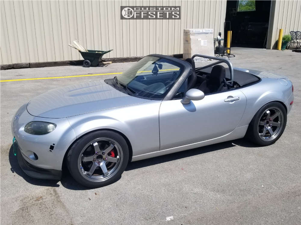 2006 Mazda MX-5 Miata with 17x9 42 Rota Grid and 255/40R17 Hankook ...