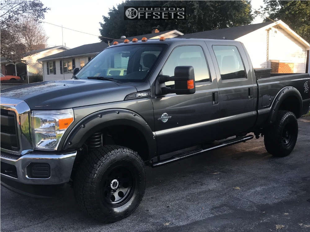 2016 Ford F-250 Super Duty with 17x9 -12 American Racing Baja and 35/12.5R17 Nitto Terra ...
