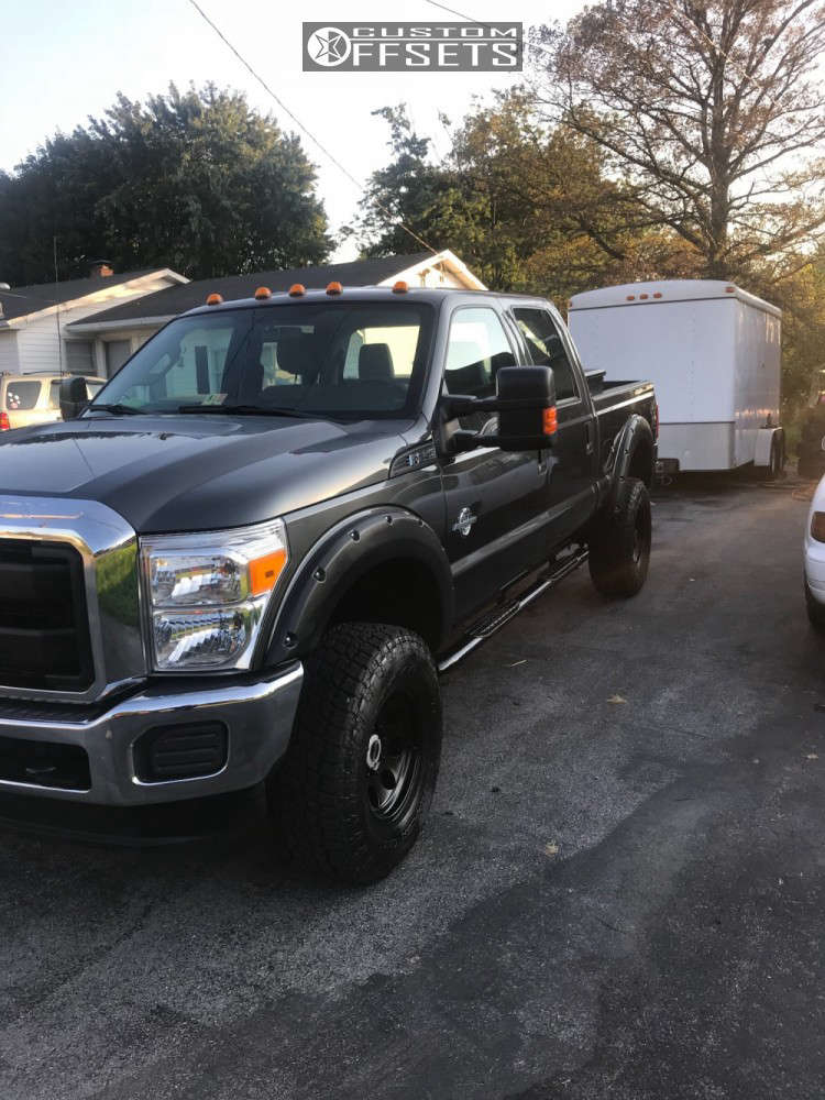 2016 Ford F-250 Super Duty with 17x9 -12 American Racing Baja and 35/12.5R17 Nitto Terra ...