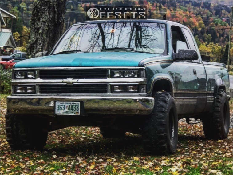 1995 Chevrolet K1500 with 15x12 -44 Bart Wheels Super Single and 36/12 ...