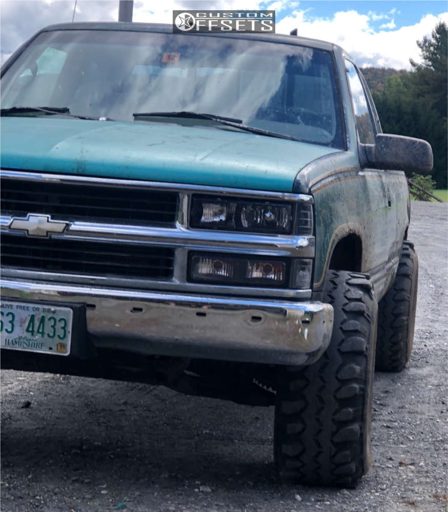 1995 Chevrolet K1500 with 15x12 -44 Bart Wheels Super Single and 36/12 ...