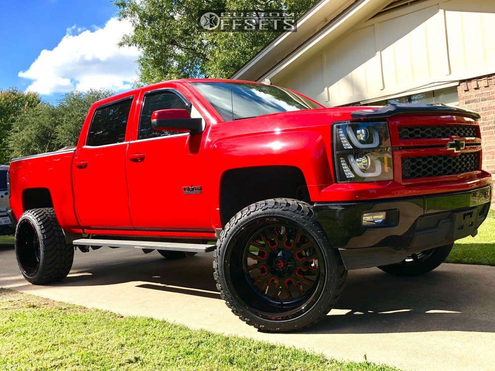 Chevy Silverado 2014 Lifted Red