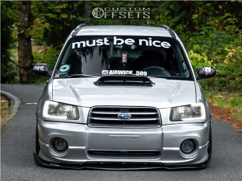 2003 Subaru Forester with 18x9.5 22 ESR Sr08 and 225/40R18 Federal 595 ...