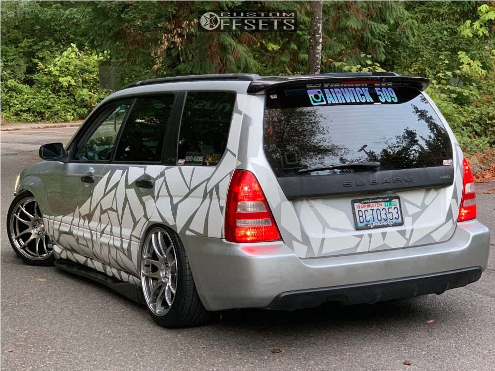2003 Subaru Forester with 18x9.5 22 ESR Sr08 and 225/40R18 Federal 595 ...