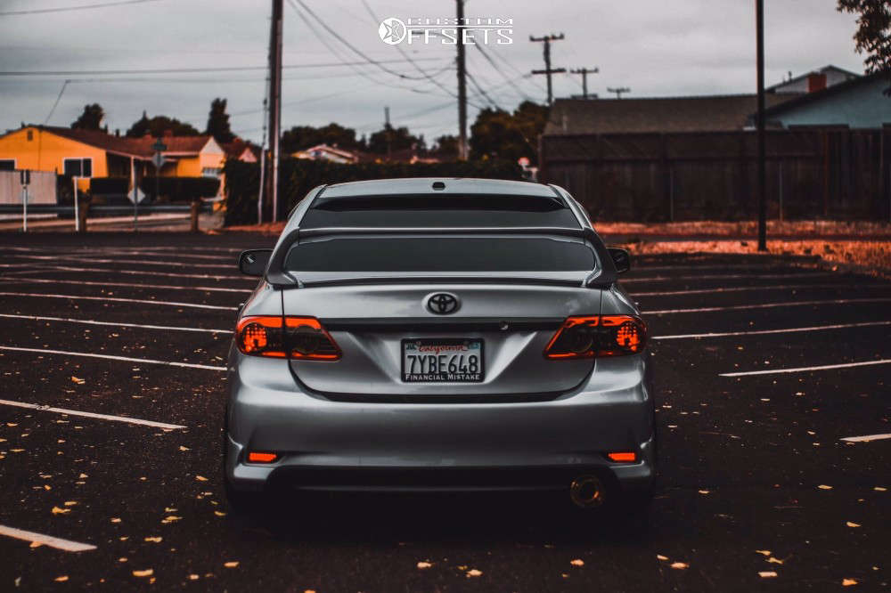 2013 Toyota Corolla with 17x8.5 30 ESR Sr01 and 215/45R17 General Gmax ...